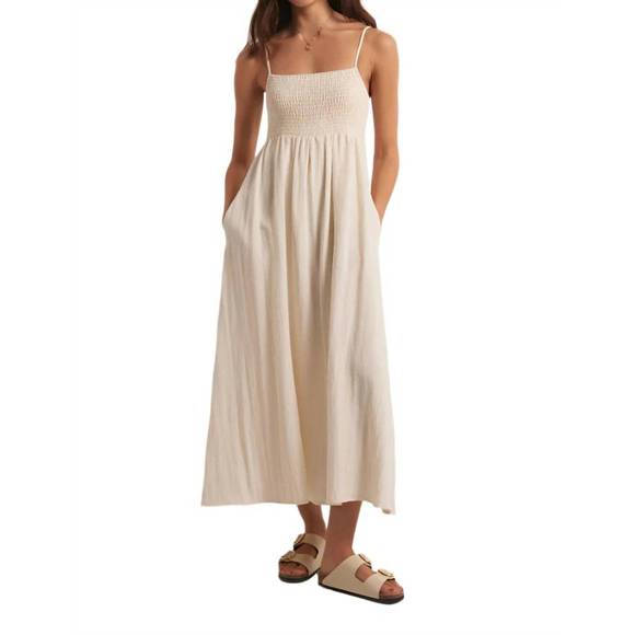 Z Supply | Dresses | New Z Supply Beachside Midi Dress In Beige | Poshmark